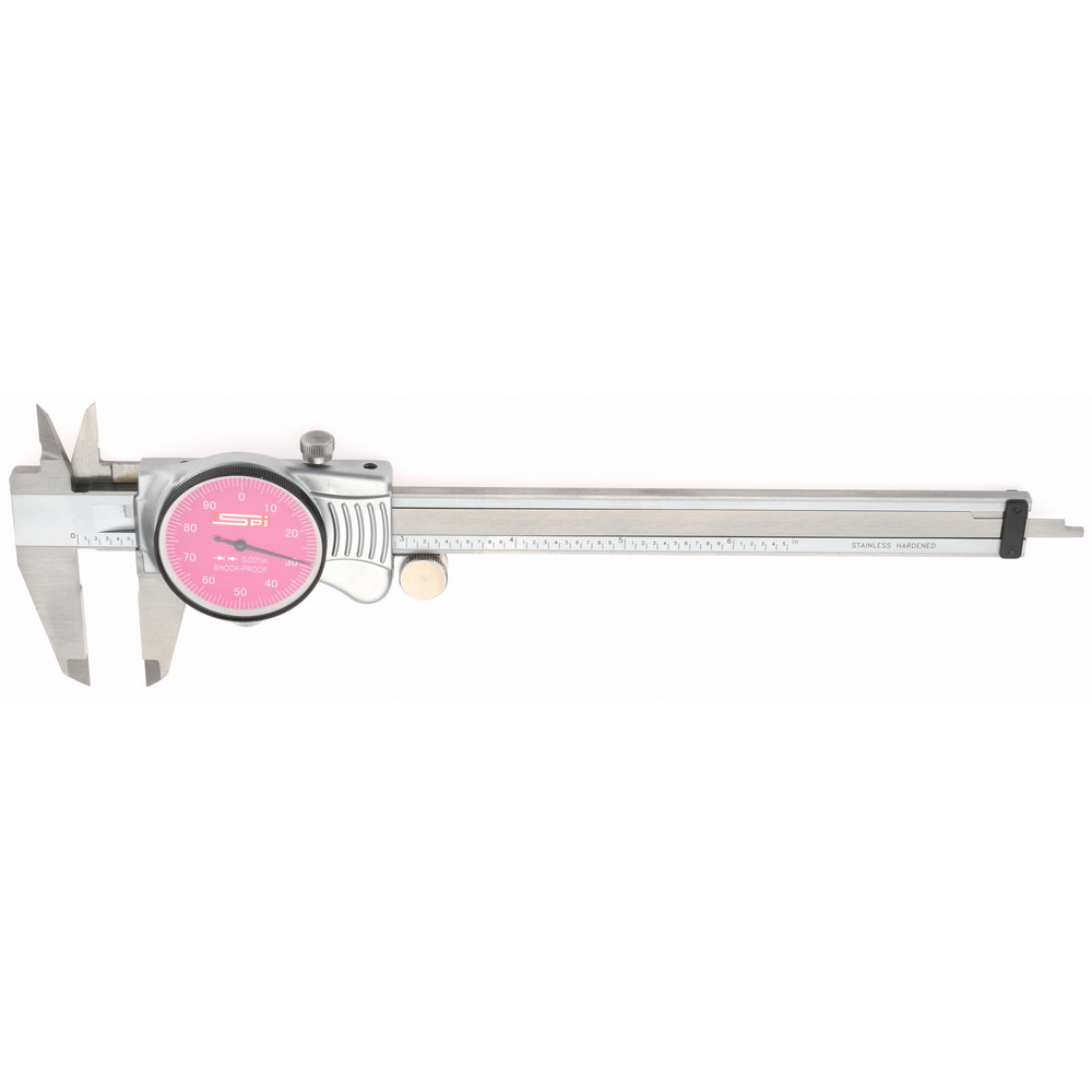 SPI - Dial Caliper: 6", 0.001000" Graduation, 0.1000" per Revolution, 0 ...