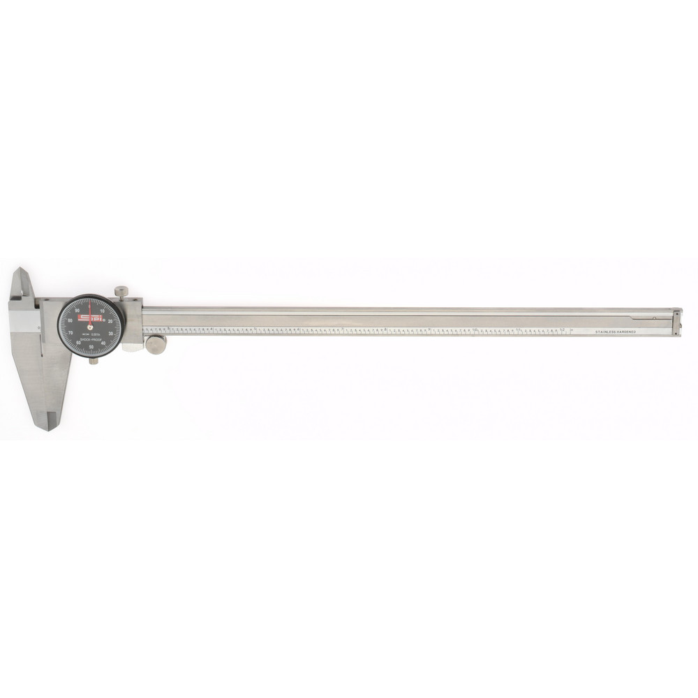 SPI - Dial Caliper: 12", 0.001000" Graduation, 0.1" per Revolution, 0. ...
