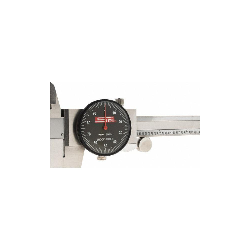 SPI - Dial Caliper: 8'' Range, 0.001'' Graduation, 0.1'' per Revolution ...