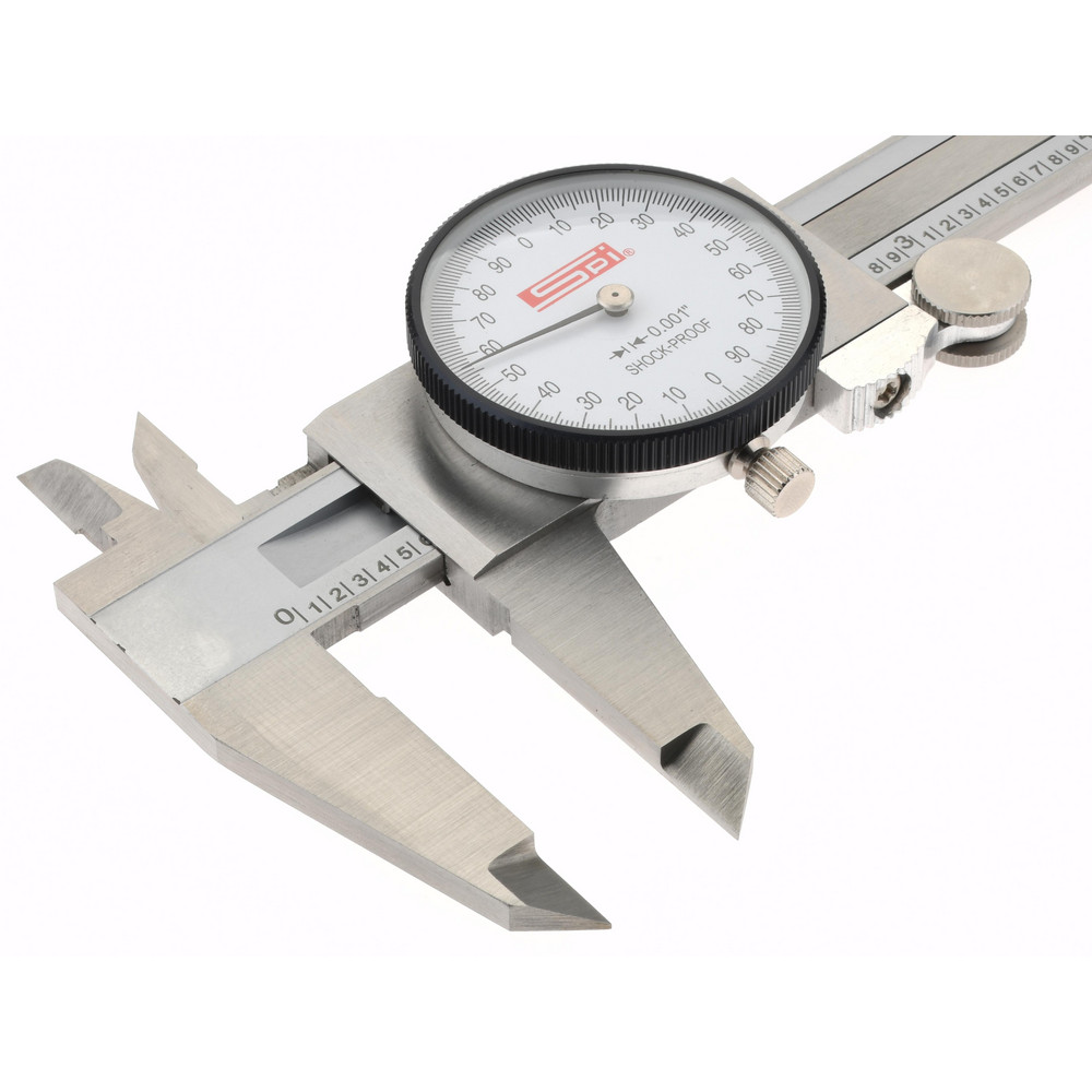 SPI - Dial Caliper: 6", 0.001000" Graduation, 0.2000" per Revolution, 0 ...