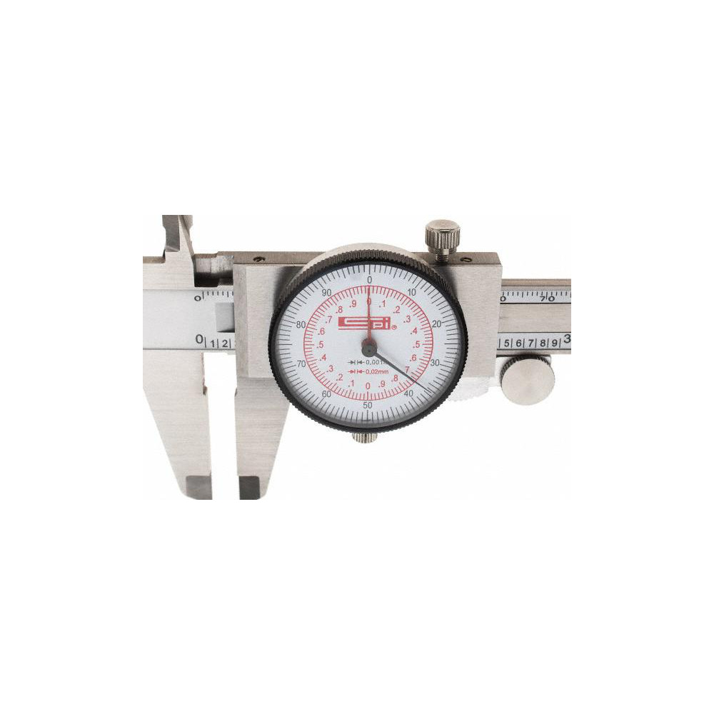 SPI - Dial Caliper: 6'' Range, 0.001'' Graduation, 0.001'' per ...