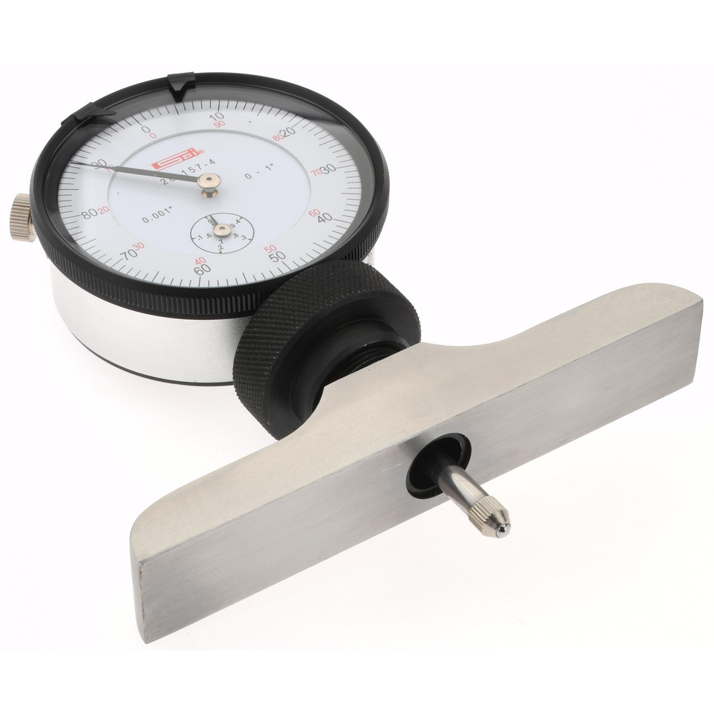 SPI - 0 to 4" Range, Steel, White Dial Depth Gage | MSC Direct
