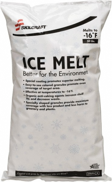 AbilityOne - Ice & Snow Melter & De-Icer: Pellets, 50 lb Bag | MSC Direct