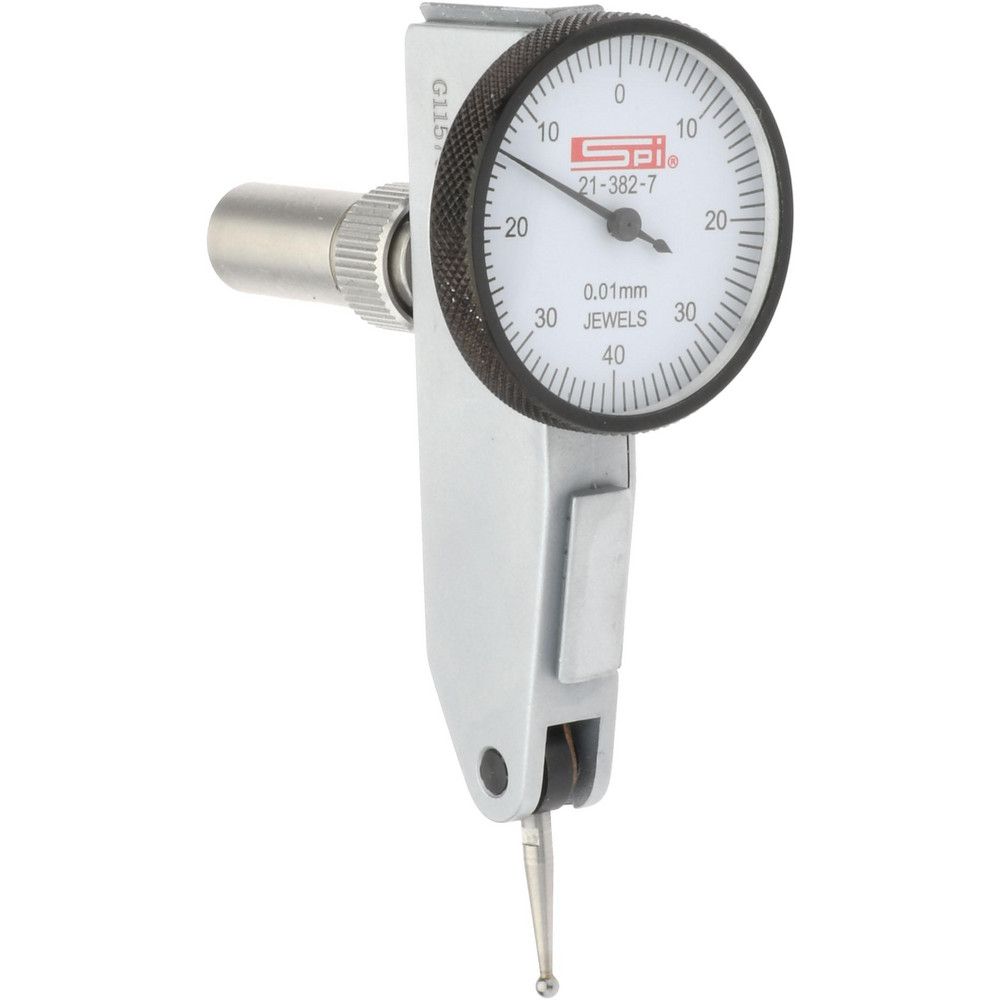 SPI - Horizontal Dial Test Indicator: 0.80 mm Max, 0-40-0 Dial Reading ...