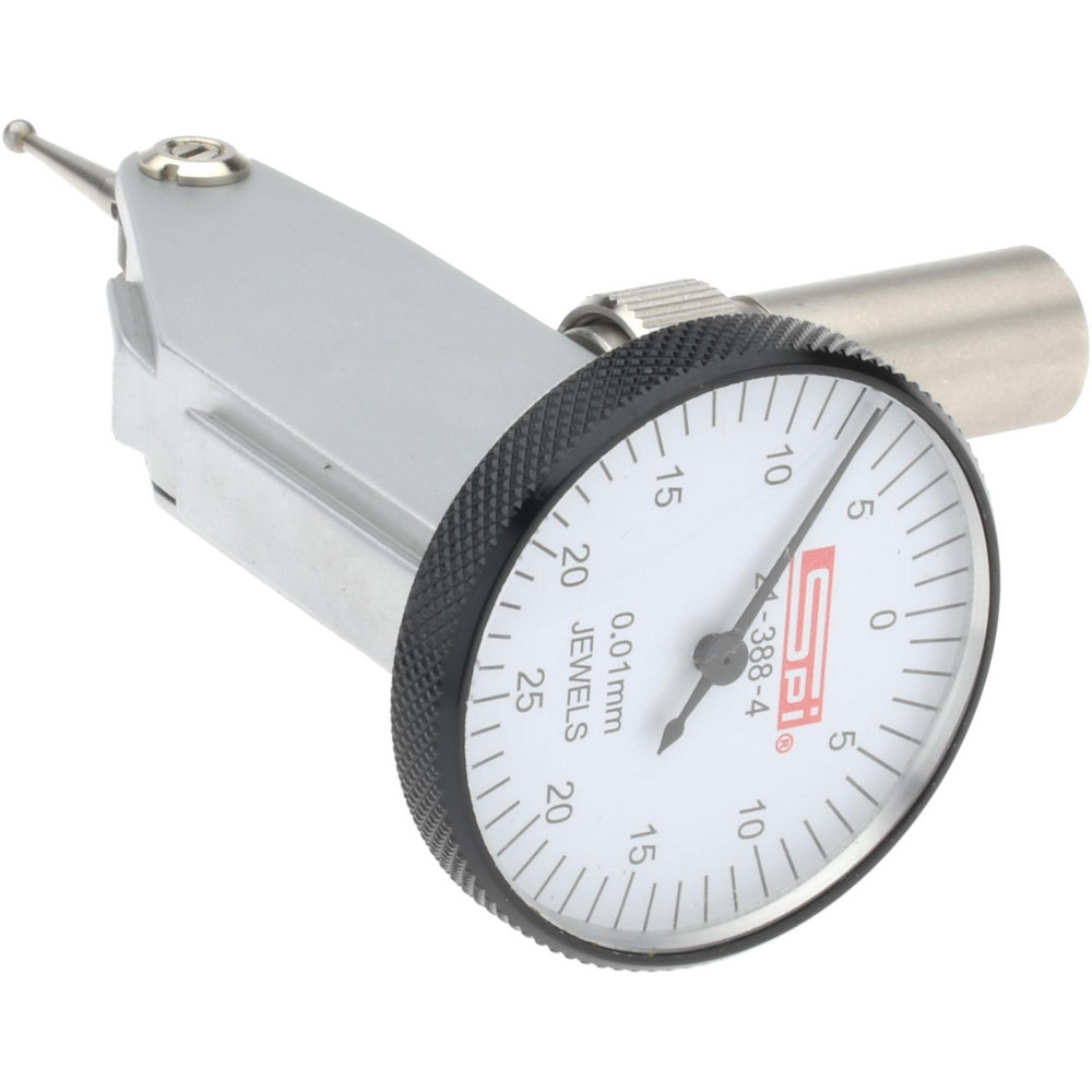 SPI - Vertical Dial Test Indicator: 0.50 mm Max, 0-25-0 Dial Reading, 0 ...