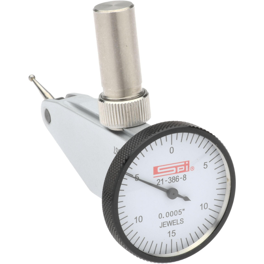 SPI - Vertical Dial Test Indicator: 0.0300" Max, 0-15-0 Dial Reading, 0 ...