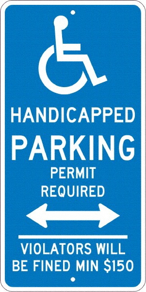 AccuformNMC - ADA Traffic & Parking Sign: Rectangle, Handicapped ...