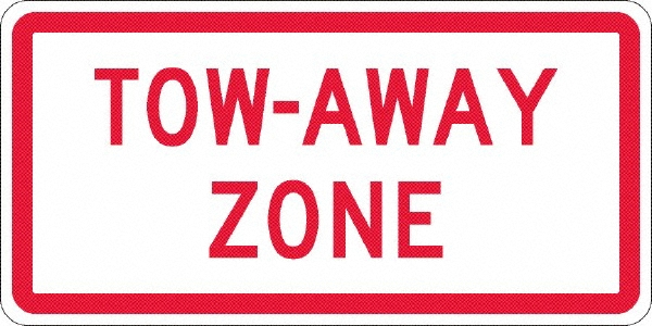 AccuformNMC - Tow Away Sign: Rectangle, Tow Away Zone | MSC Direct
