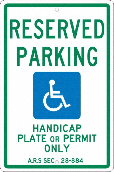 AccuformNMC - Reserved Parking Sign: Rectangle, Reserved Parking ...