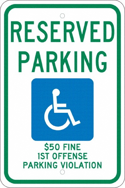 NMC - "Reserved Parking $50 Fine 1st Offense Parking Violation ...