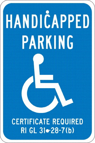 AccuformNMC - ADA Traffic & Parking Sign: Rectangle, Handicapped ...