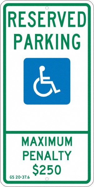 AccuformNMC - ADA Traffic & Parking Sign: Rectangle, Reserved Parking ...