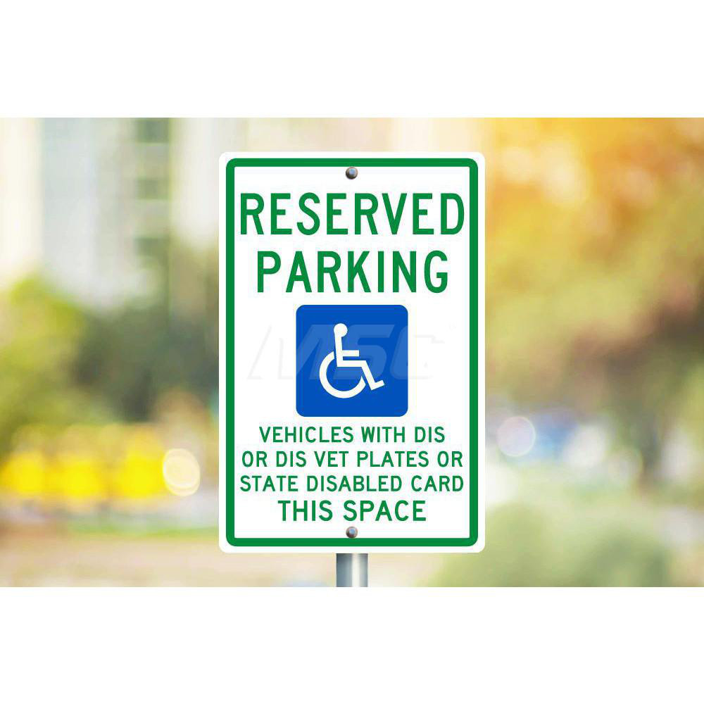 AccuformNMC - ADA Traffic & Parking Sign: Rectangle, RESERVED PARKING ...
