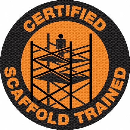 AccuformNMC - Pack of 25 Certified Scaffold Trained, Hard Hat Labels ...