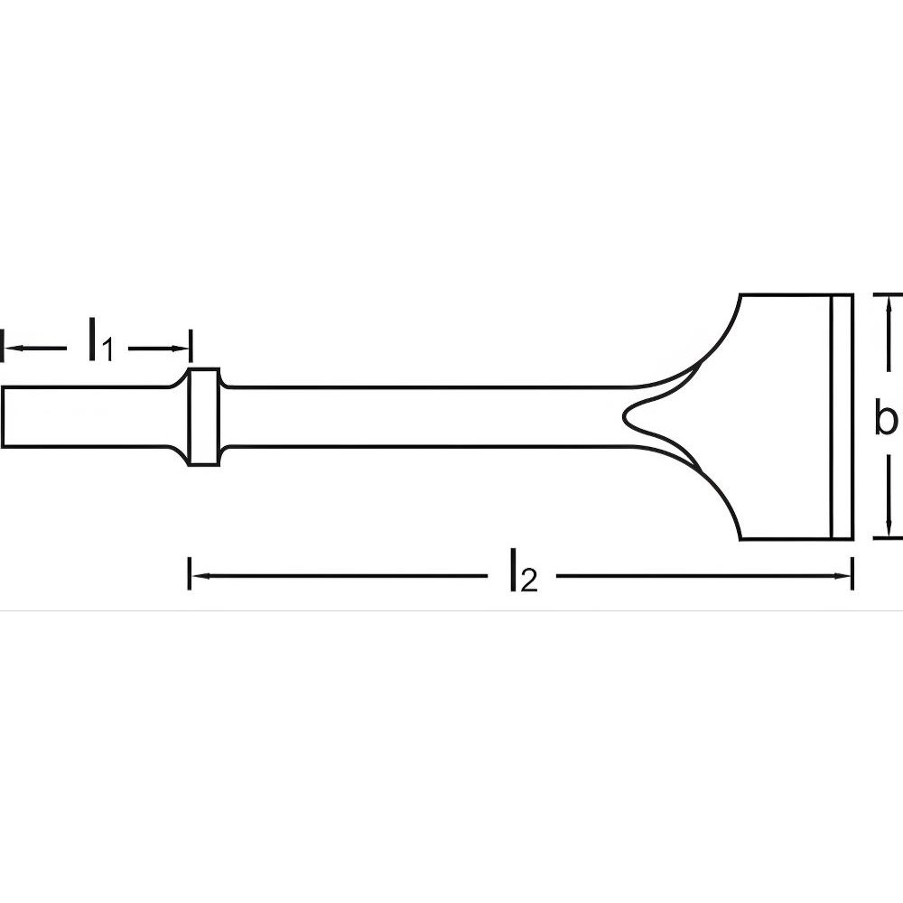 CS Unitec - Pneumatic Chisel: 1-1/4" Blade, Beryllium Copper, Non ...