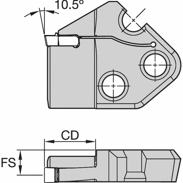 Kennametal - Right Hand Indexable Grooving Cartridge | MSC Direct