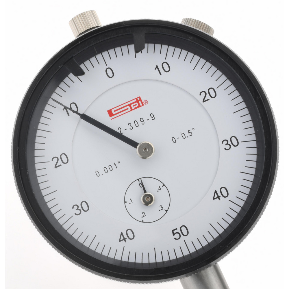 SPI - Dial Drop Indicator: 0.5000" Max Measurement, 0-50-0 Dial Reading ...