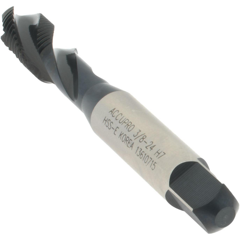 Accupro - Spiral Flute Tap: 3/8-24, 3 Flute, Modified Bottoming Chamfer ...