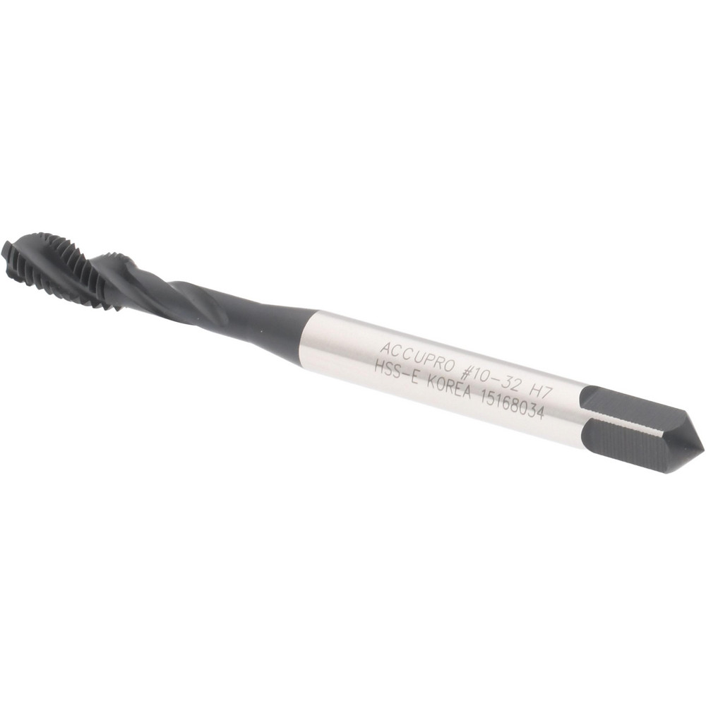 Accupro - Spiral Flute Tap: #10-32, 3 Flute, Bottoming Chamfer ...