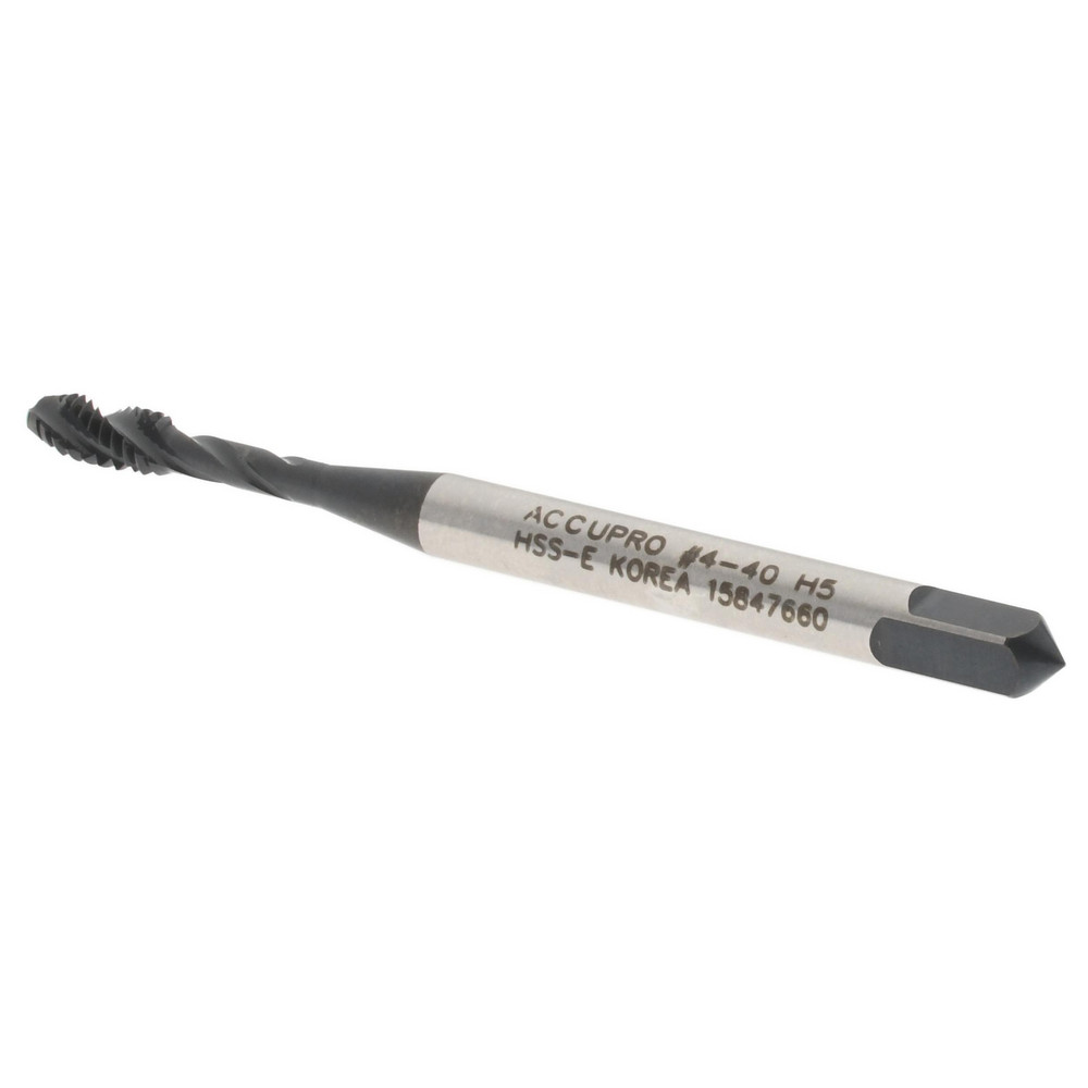 Accupro - Spiral Flute Tap: #4-40, 3 Flute, Bottoming Chamfer, Vanadium ...