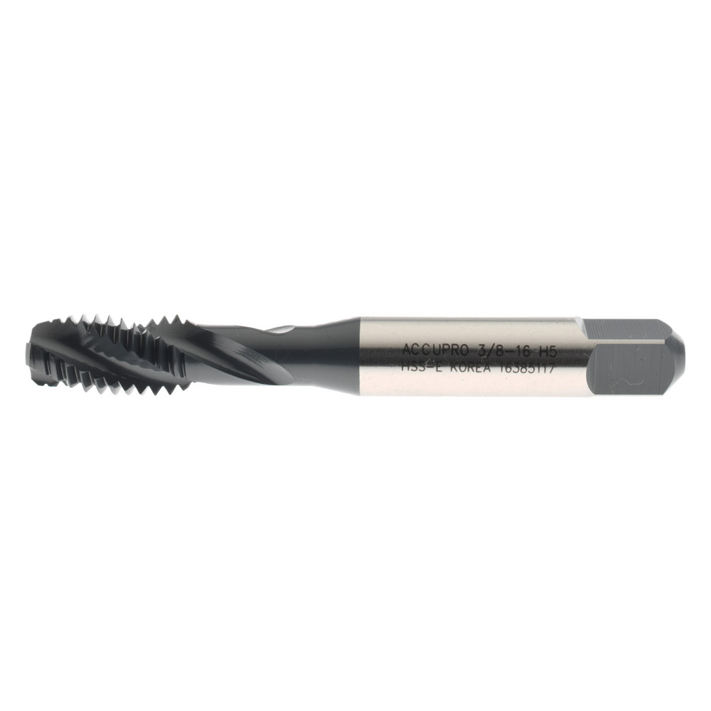 Accupro - Spiral Flute Tap: 3/8-16, UNC, 3 Flute, Bottoming Chamfer, 2B ...