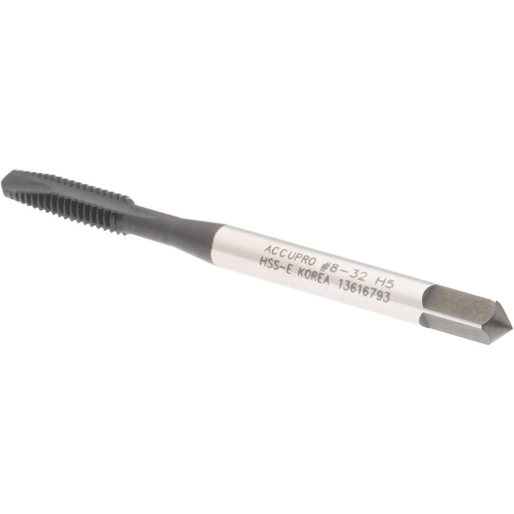 Accupro - Spiral Point Tap: #8-32 3 Flutes, Plug Chamfer, HSS-E ...
