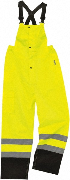 Ergodyne - Rain Bib Overalls: Size 3X-Large, ANSI/ISEA 107-2015 Class E, Lime, Polyester | MSC ...