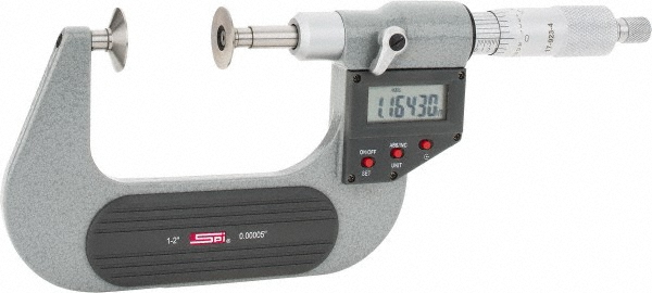 SPI - 1 to 2", IP54, Ratchet Stop Thimble, Electronic Disc Micrometer ...