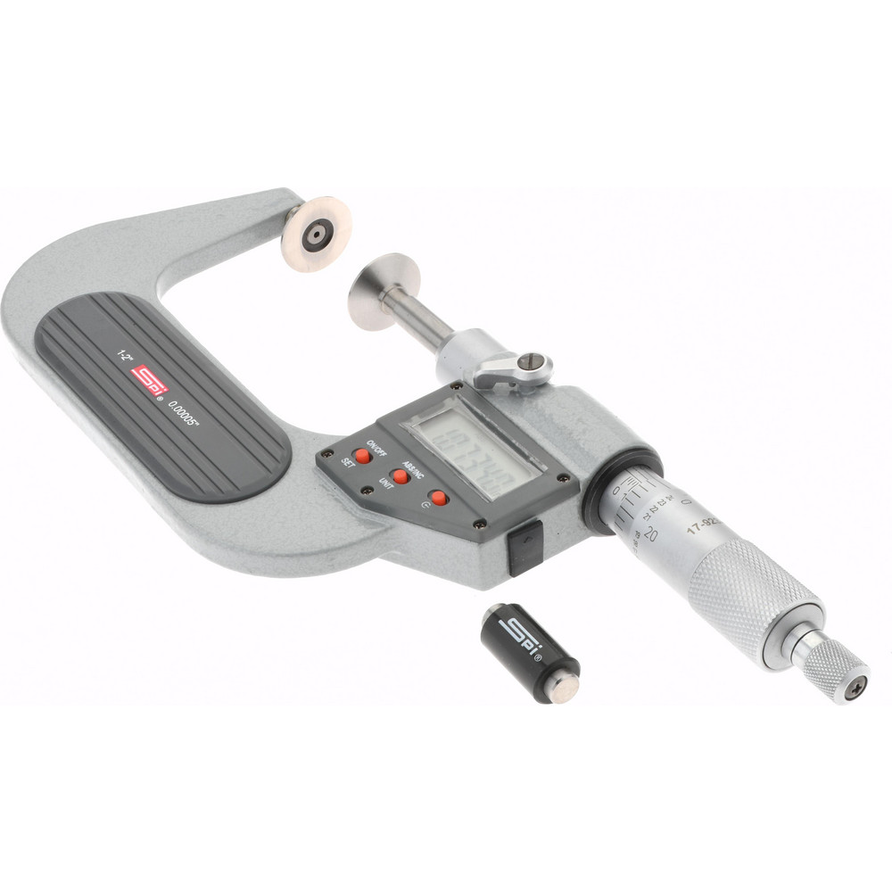 SPI - 1 to 2", IP54, Ratchet Stop Thimble, Electronic Disc Micrometer ...