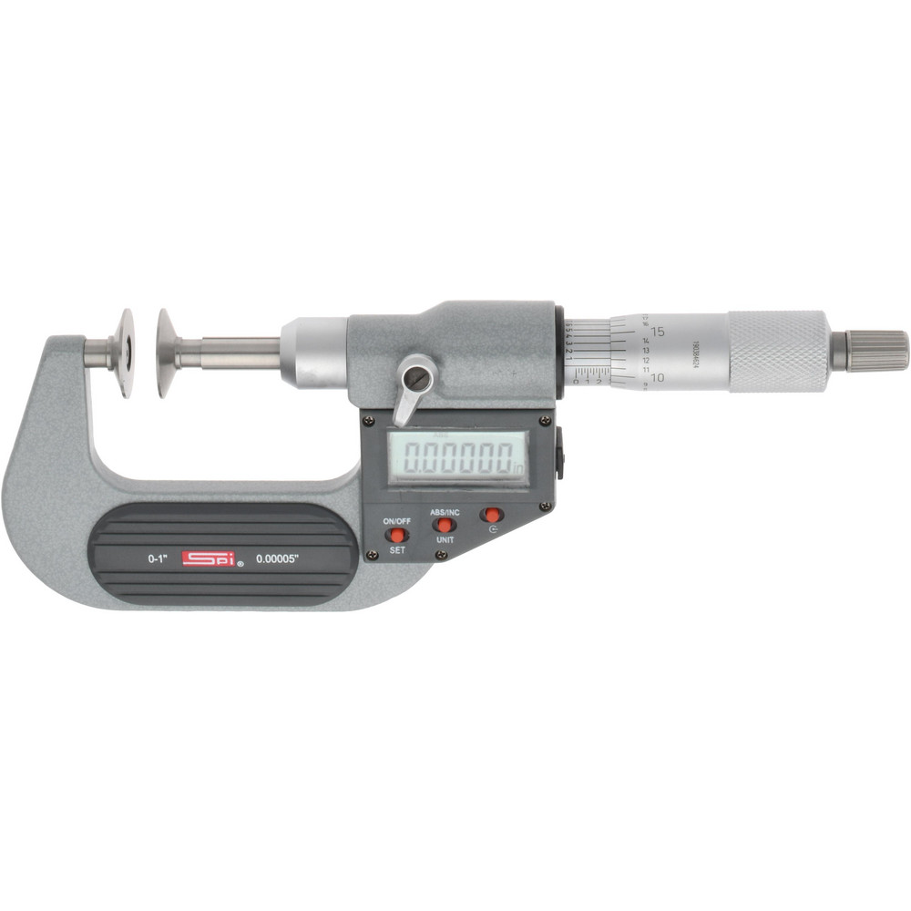 SPI - 0 to 1", IP54, Ratchet Stop Thimble, Electronic Disc Micrometer ...