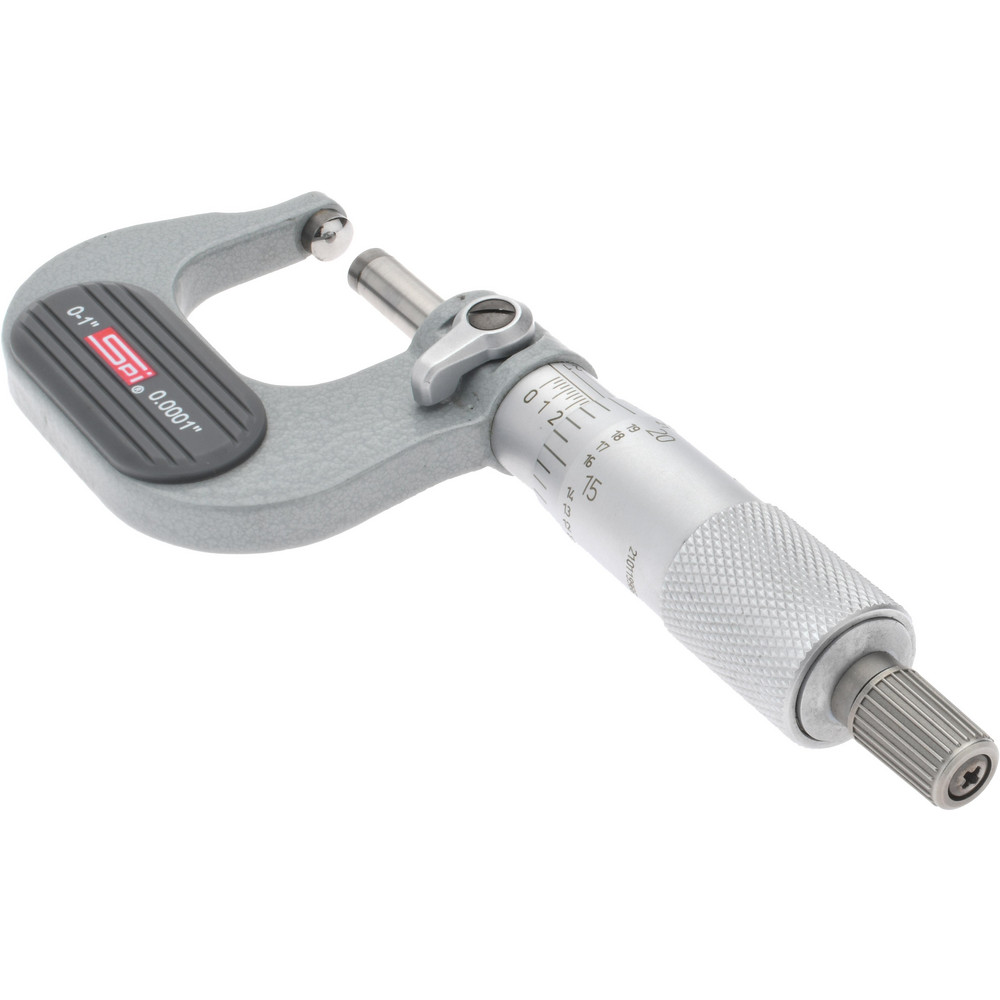 SPI - Mechanical, 0 to 1" Measurement, Painted Finish Carbide Face Ball ...