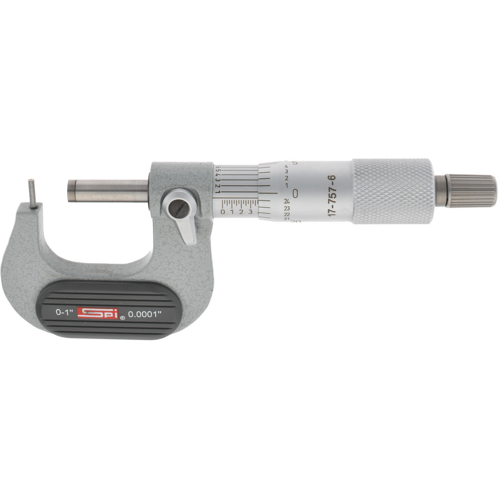 SPI - 0 to 1 Inch Range, 0.0001 Inch Graduation, A Anvil, Ratchet Stop ...