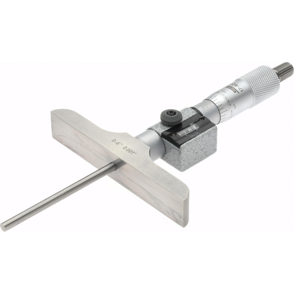 SPI - Mechanical Depth Micrometer: 6'' Range, 6 Rods | MSC Direct