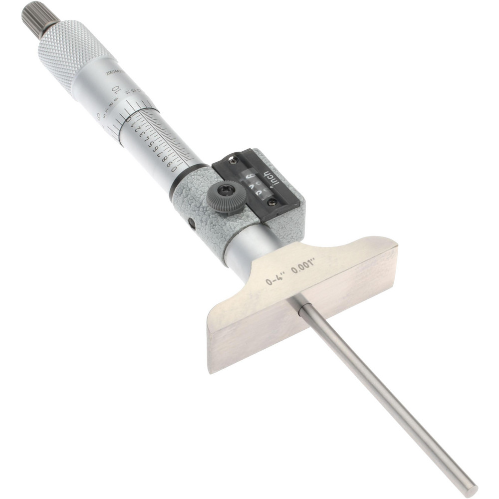 SPI - Mechanical Depth Micrometer: 4'' Range, 4 Rods | MSC Direct