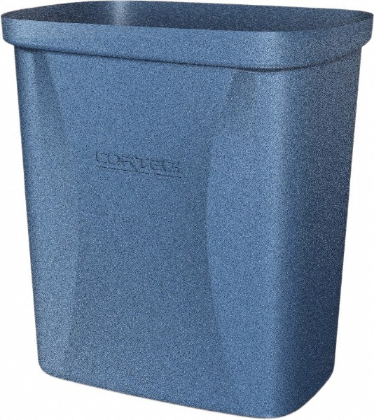 Cortech USA - Trash Can: 10 qt, Rectangle, Blue | MSC Direct