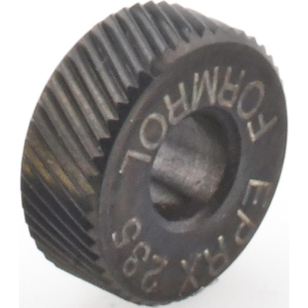 Made in USA - Beveled Face Knurl Wheel: 1/2" Dia, 90 ° Tooth Angle, 35 ...