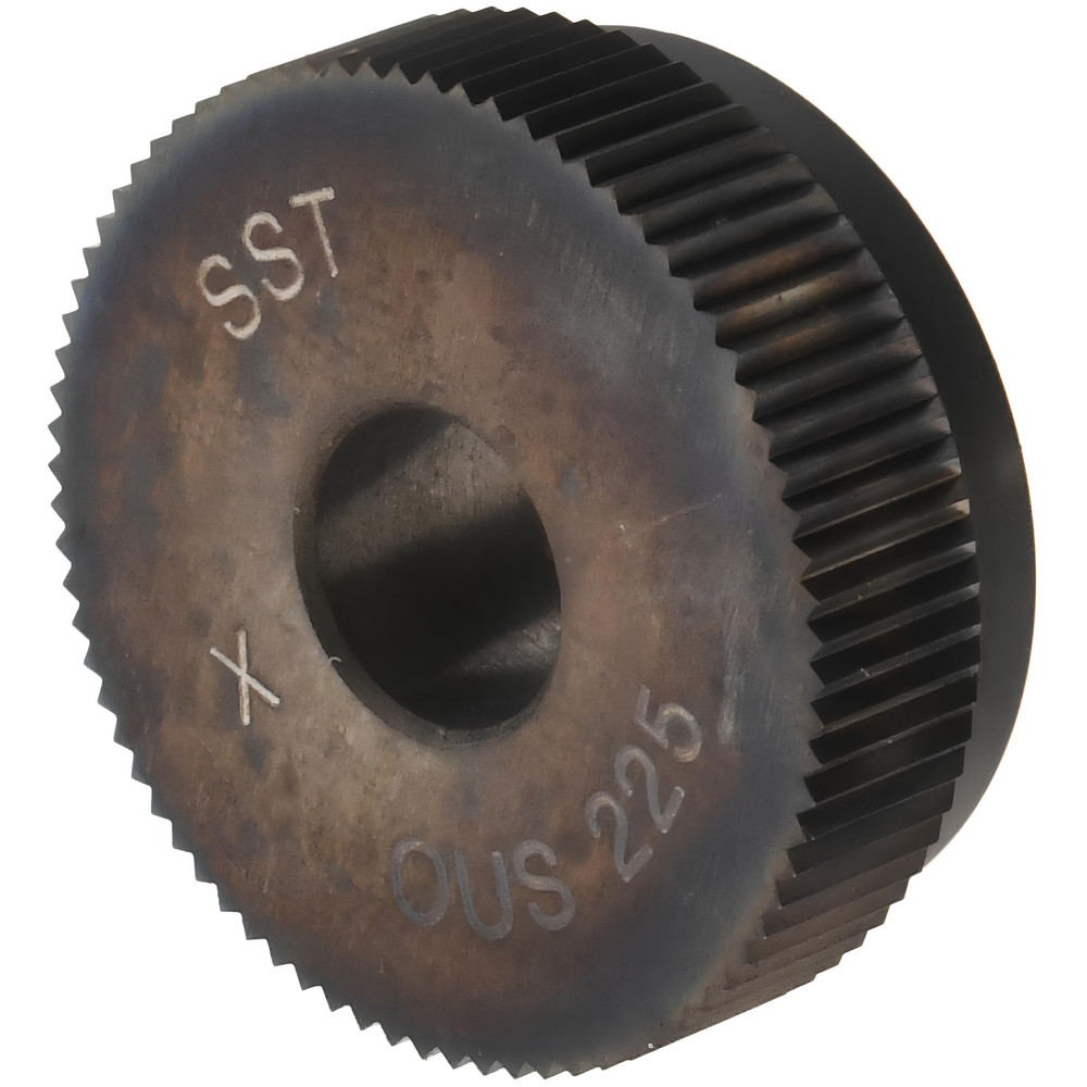 Made in USA - Beveled Face Knurl Wheel: 1" Dia, 90 ° Tooth Angle, 25 ...