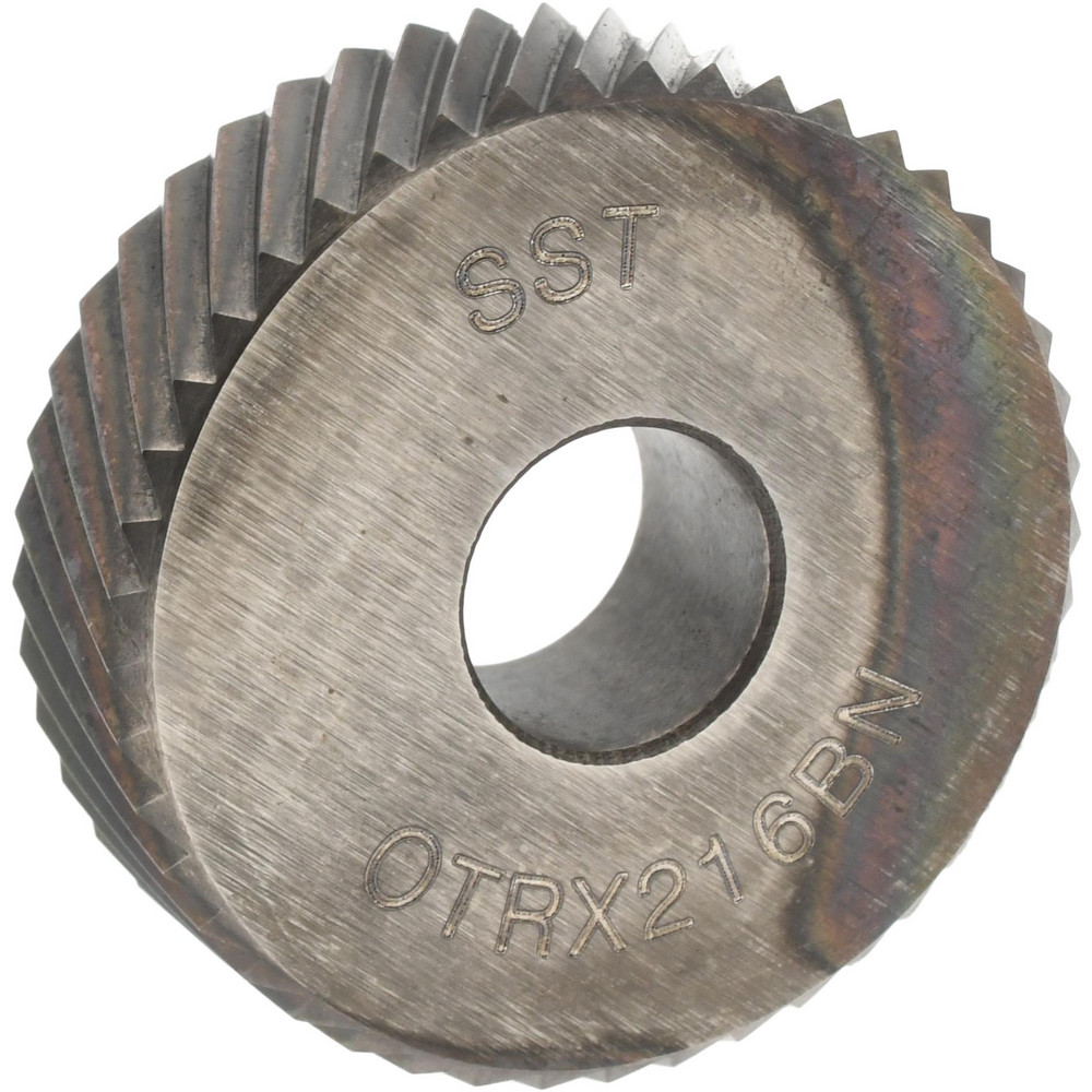 Made in USA - Beveled Face Knurl Wheel: 1" Dia, 90 ° Tooth Angle, 16 ...