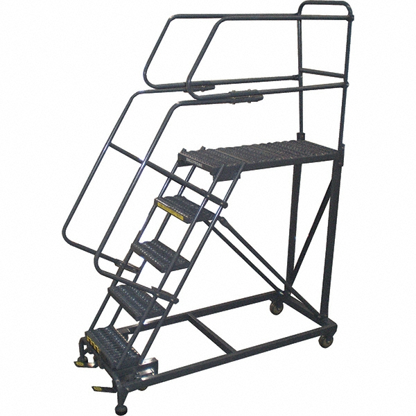 Ballymore - Carbon Steel Platform Rolling Ladder: 50" Platform, 800 lb ...