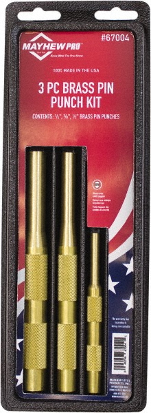 Mayhew - Pin Punch Set: 3 Pc | MSC Direct