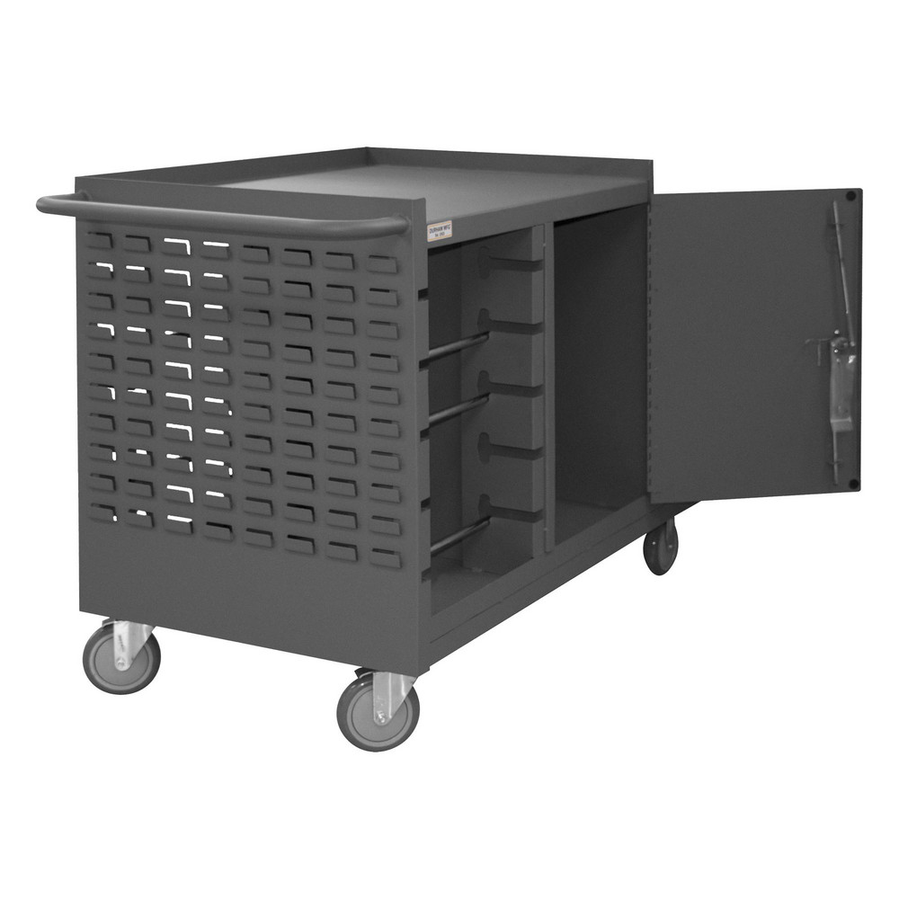 Durham - Wire Reel Utility Cart: 54-1/16" Long, 24" Wide, Steel, Gray ...