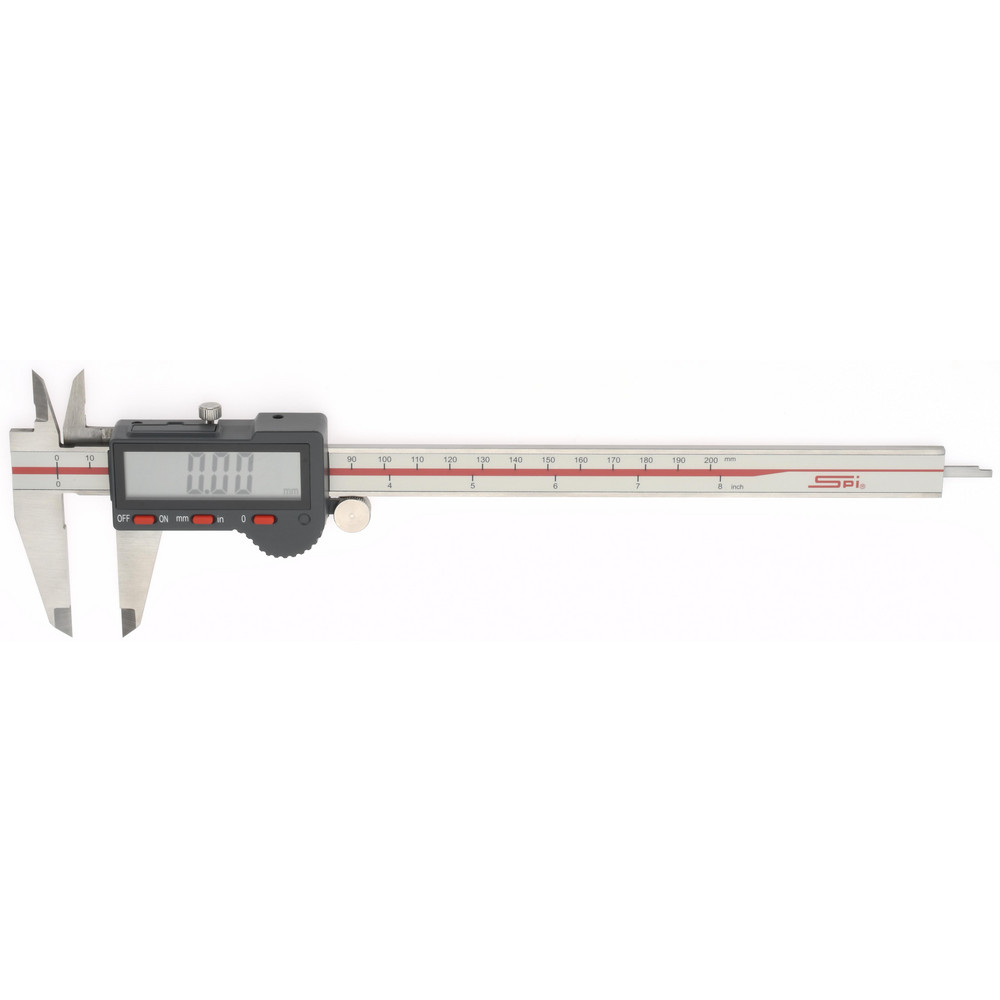 SPI - Electronic Caliper: 200.00 mm, 8", 0.0100 mm, 0.0005" Resolution ...