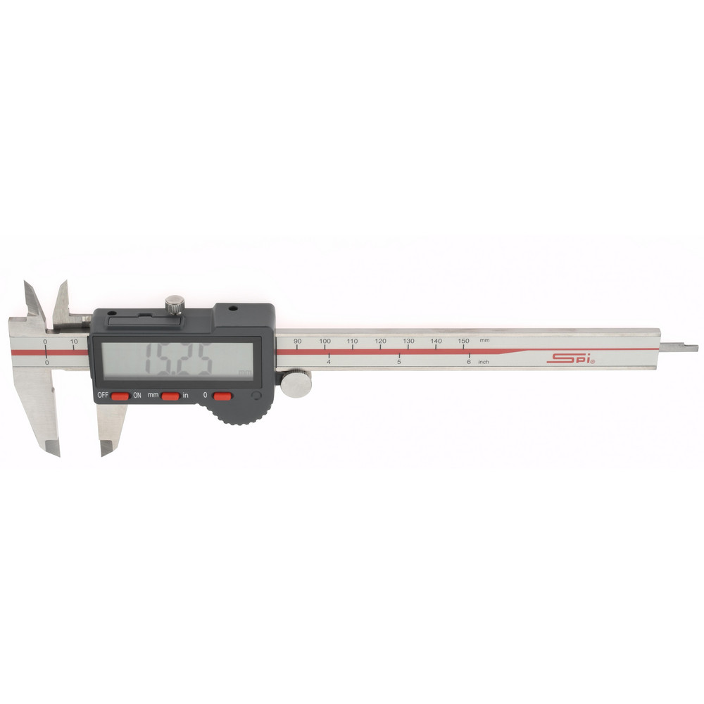 SPI - Electronic Caliper: 150.00 mm, 6", 0.0100 mm, 0.0005" Resolution ...