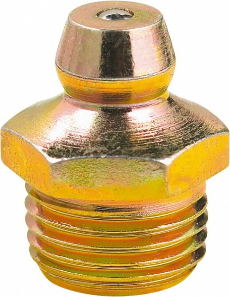 Straight Head Angle, 1/8 PTF Steel Grease Fitting Adapter - The Office ...