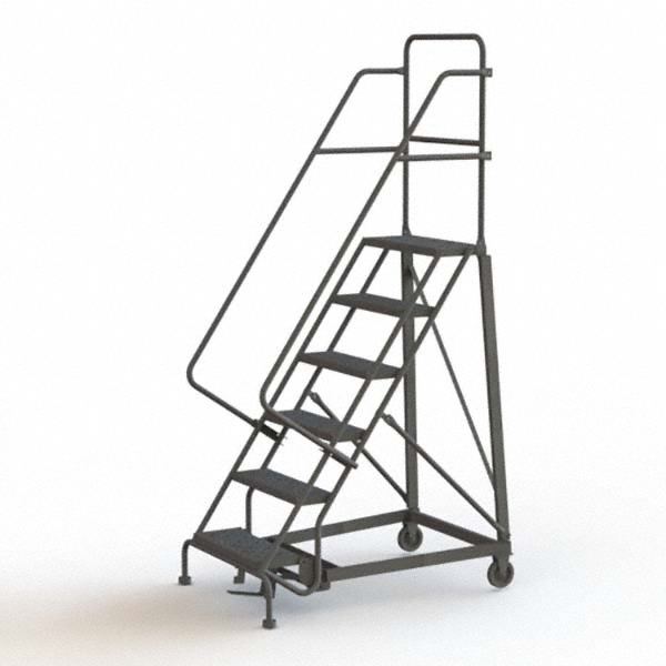 TRI-ARC - Steel Rolling Ladder: 450 lb Capacity, 6 Step | MSC Direct