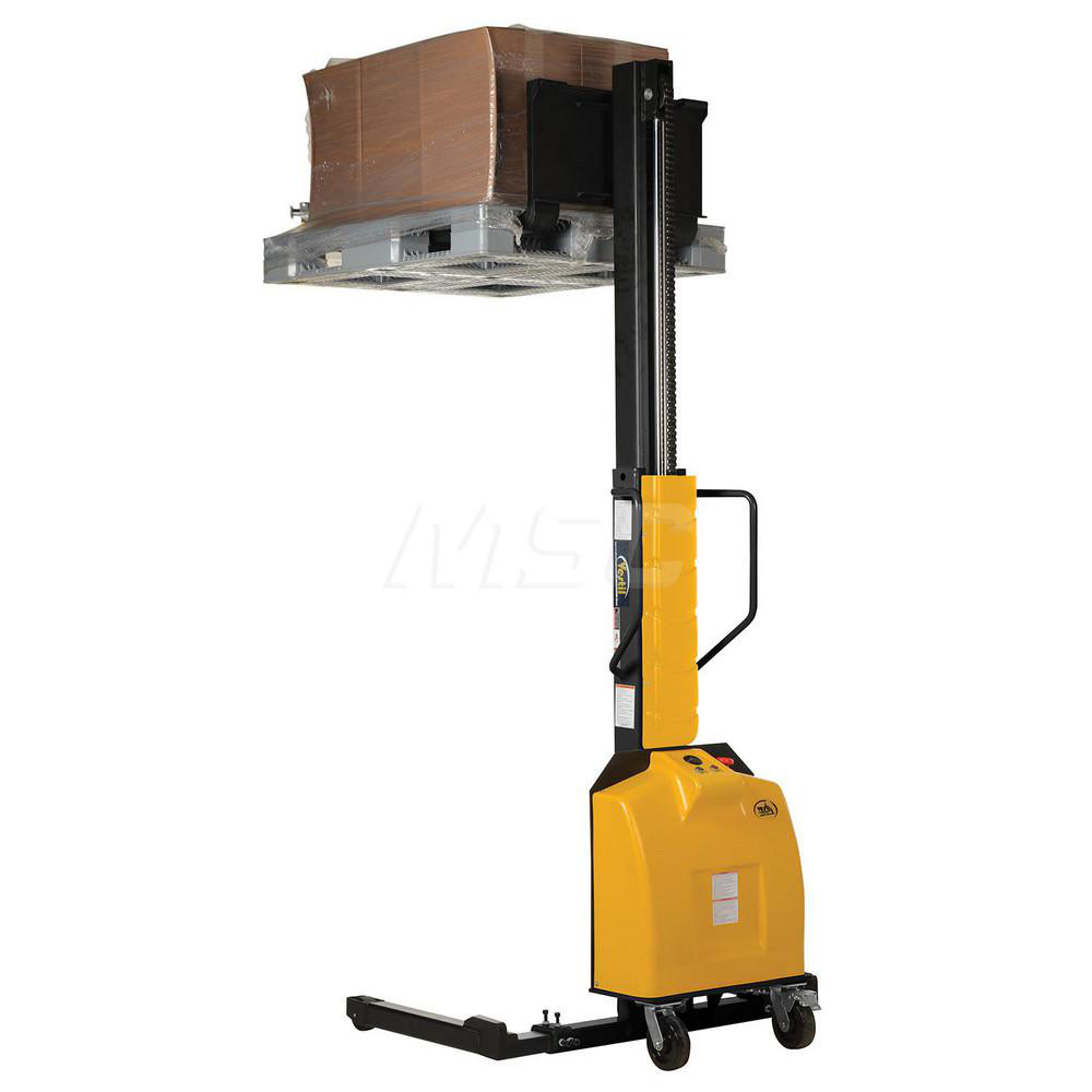Vestil - 1,500 Lb Capacity, 98" Lift Height, Battery Operated Stacker ...