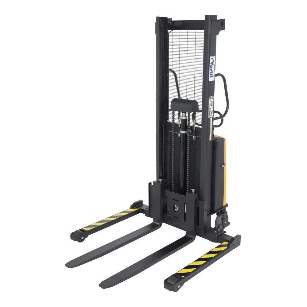 Vestil - 2,000 Lb Capacity, 63" Lift Height, Battery Operated Stacker ...