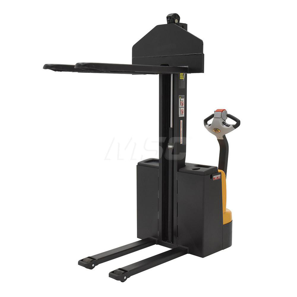 Vestil - 2,200 Lb Capacity, 62" Lift Height, Battery Operated Stacker ...