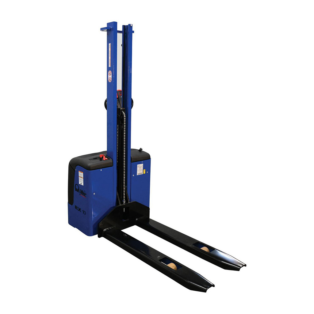 Vestil - 2,200 Lb Capacity, 62" Lift Height, Battery Operated Stacker ...