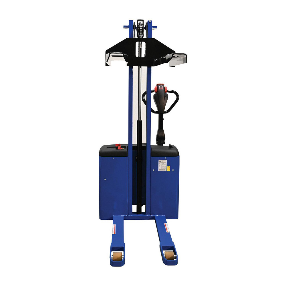 Vestil - 2,200 Lb Capacity, 62" Lift Height, Battery Operated Stacker ...